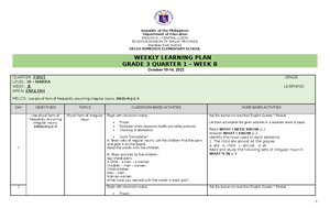 WLP GR3 WK3 Q1 - weekly home learning plan - Republic of the Philippines Department of Education ...