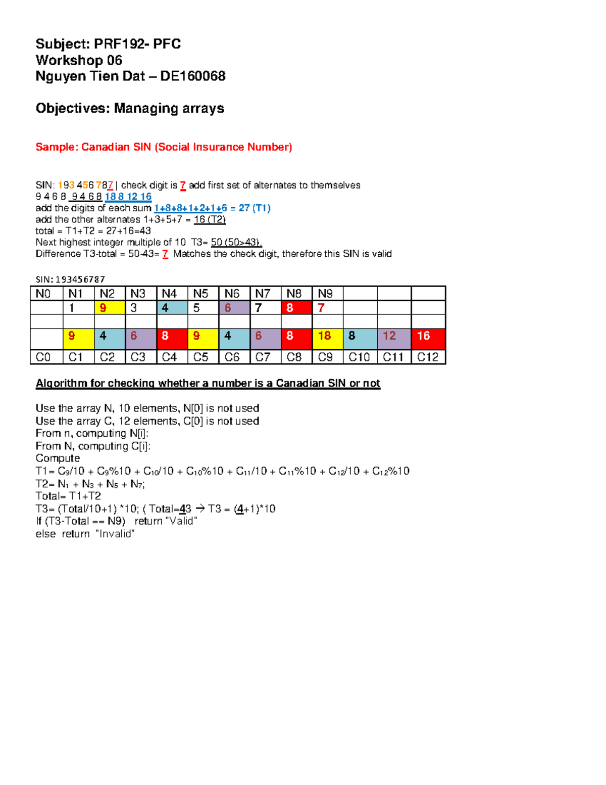 Workshop 06 da chuyen doi qua file pdf - Subject: PRF192- PFC Workshop 06 Nguyen Tien Dat – DE ...
