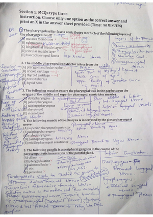 anatomy questions head and neck, upper and lower limb ,abdomen ,thorax ...