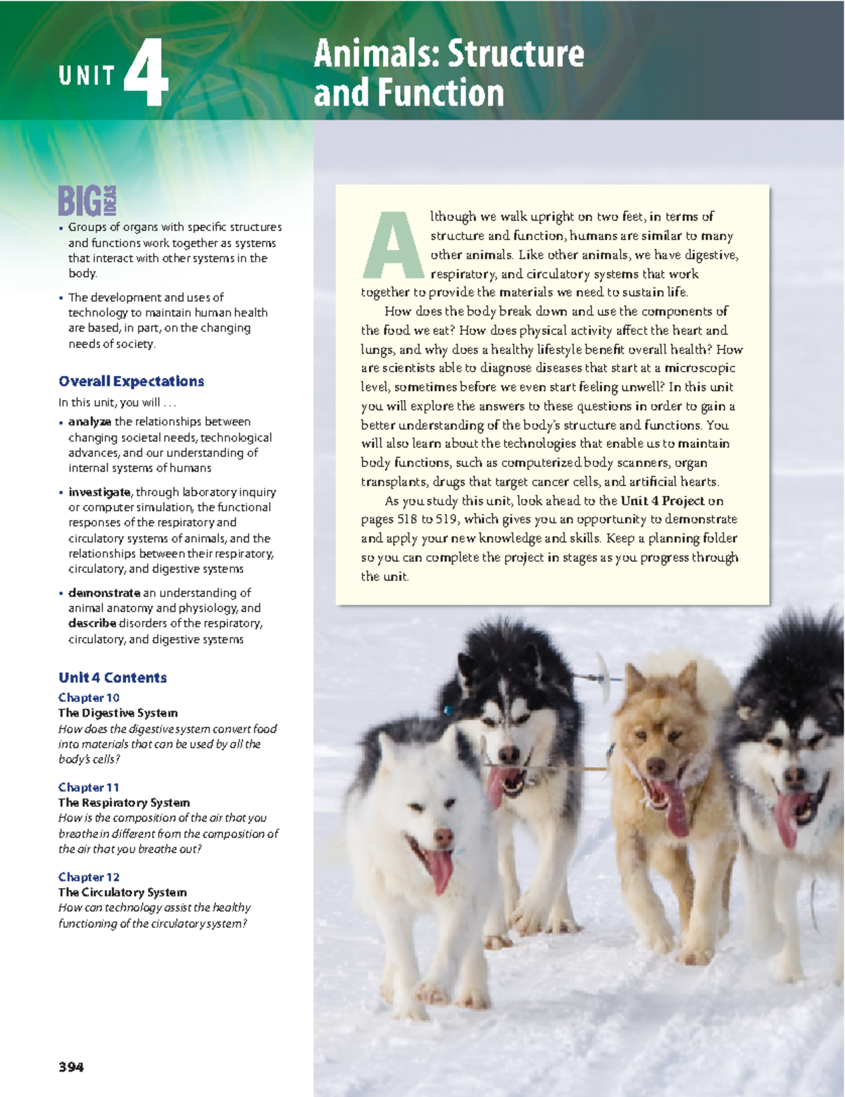 BIO11 UNIT 4 OPNR - A guide - Animals: Structure and Function UNIT 4 A ...