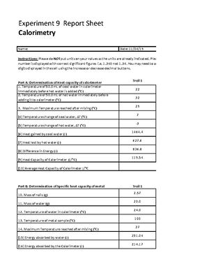 6. Copper (22) - lab 6 - Experiment 6 Report Sheet Formula Weight of ...