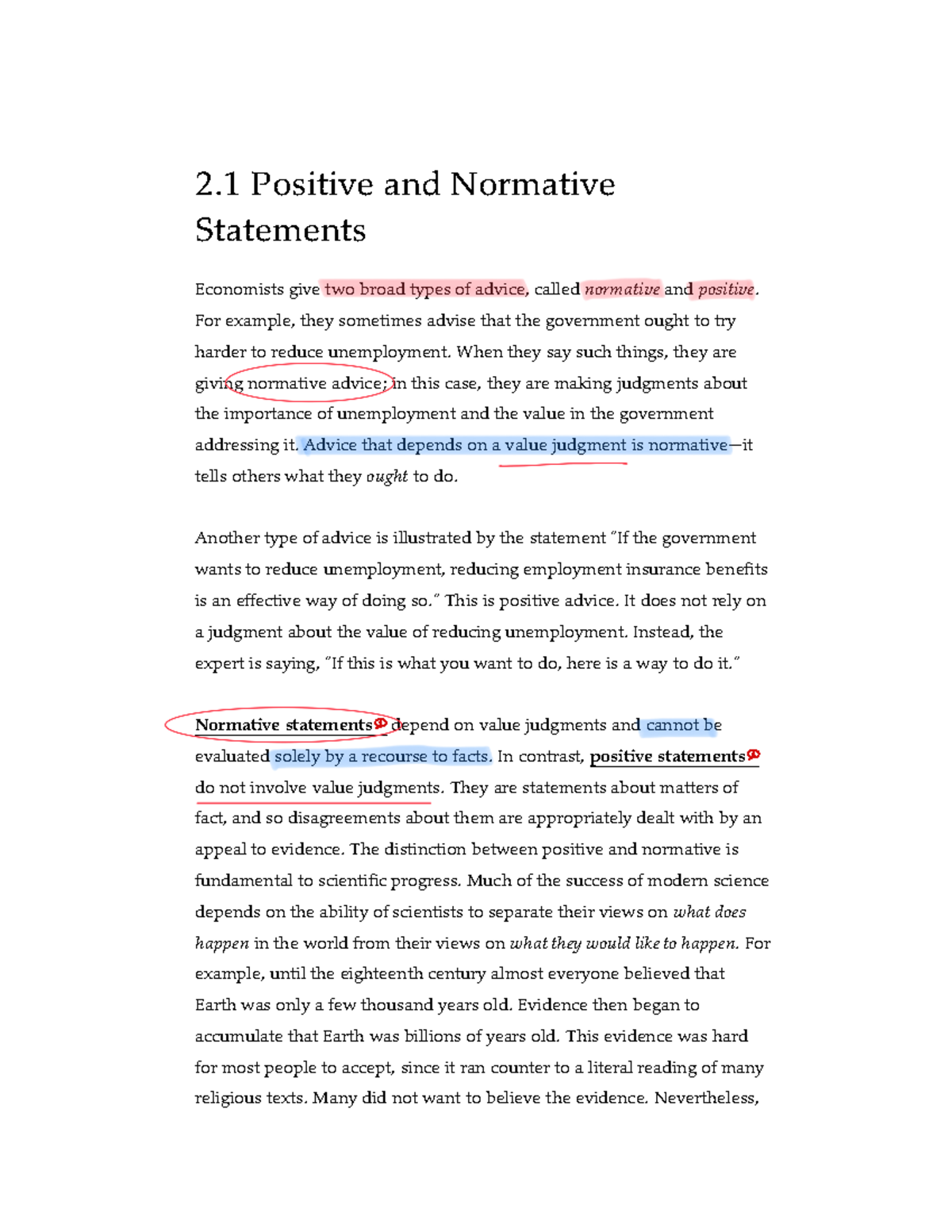 Ch2 - these are very helpful - 2 Positive and Normative Statements ...