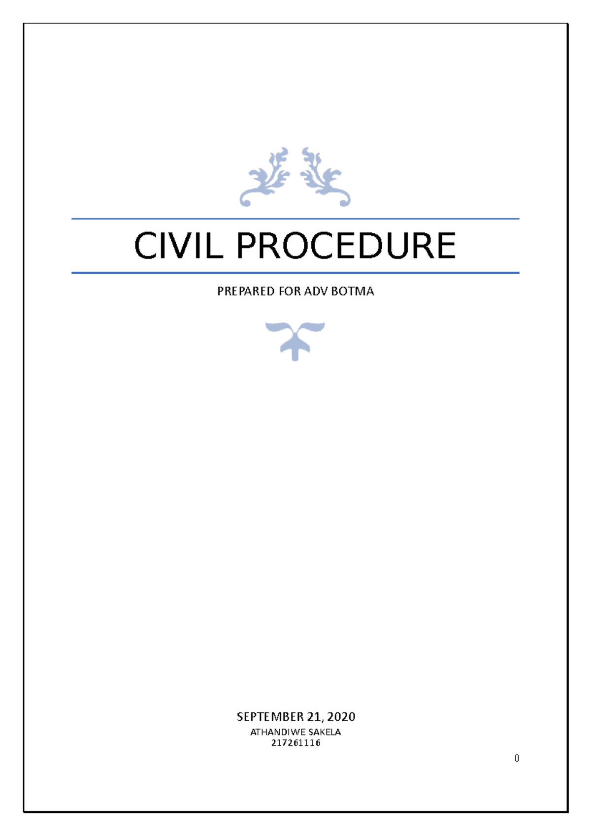 Civi Procedure notice of motion assignment - CIVIL PROCEDURE PREPARED ...
