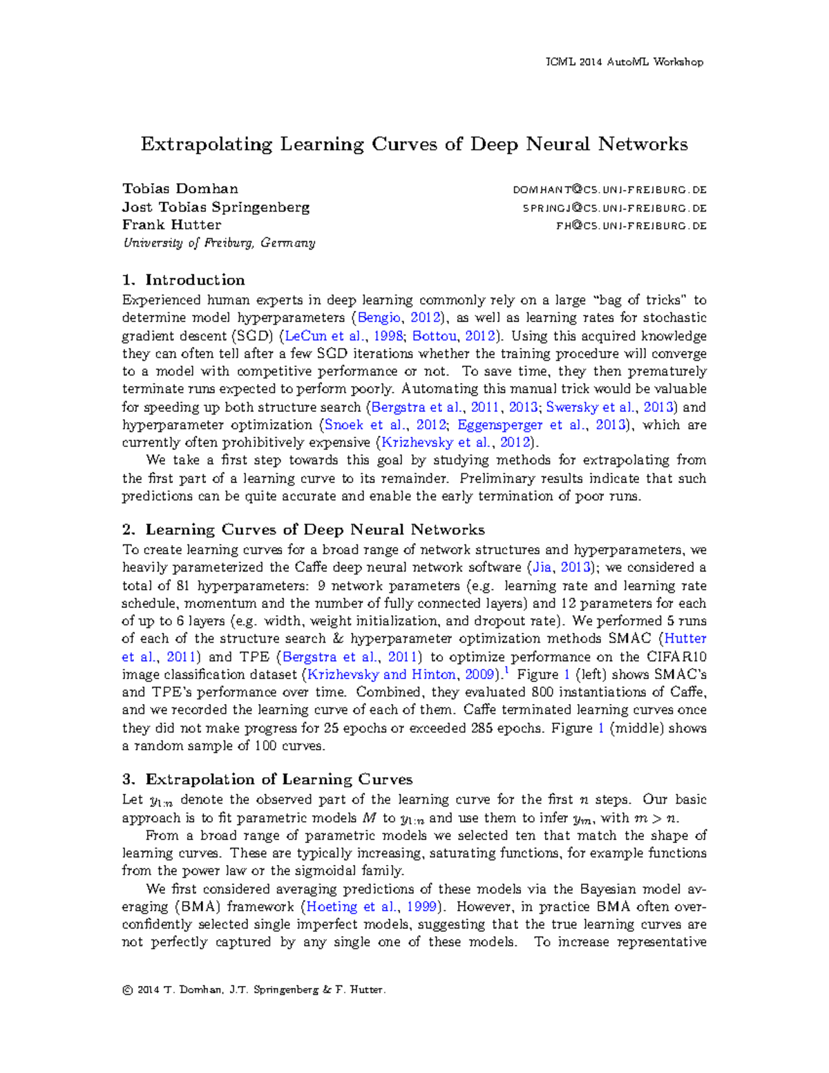 Extrapolating Learning Curves Of Deep Neural Networks Icml 2014