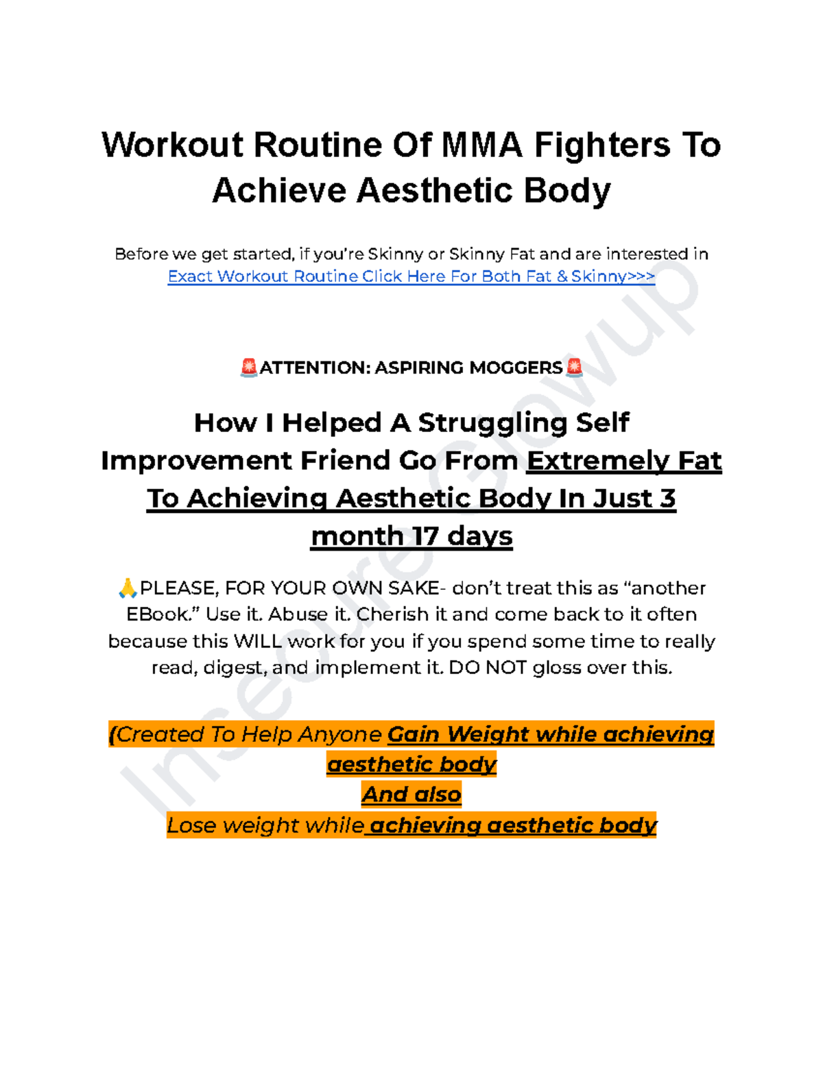 Final FREE Workout Routine Of MMA Fighters To Achieve Aesthetic Body ...