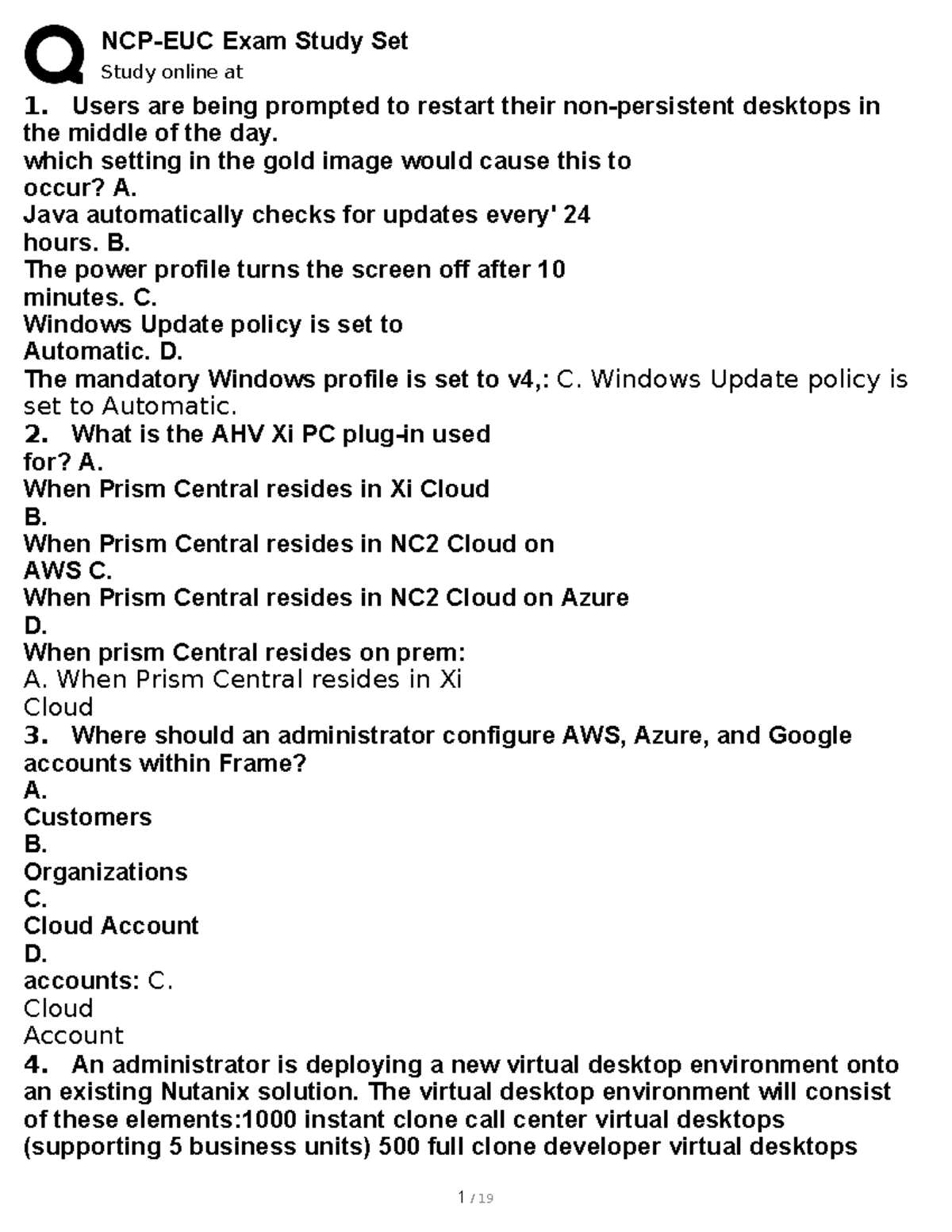 NCP-EUC - EUC dumps - Study online at quizlet/_f8ny3a 1. Users are being prompted to restart ...