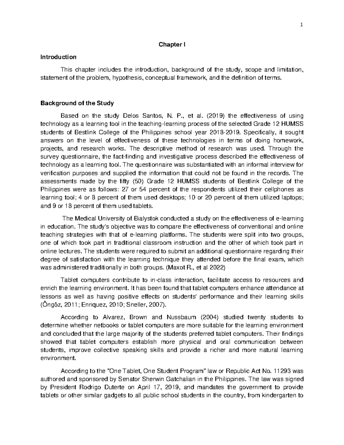 Chapter I final copy - english - Chapter I Introduction This chapter ...