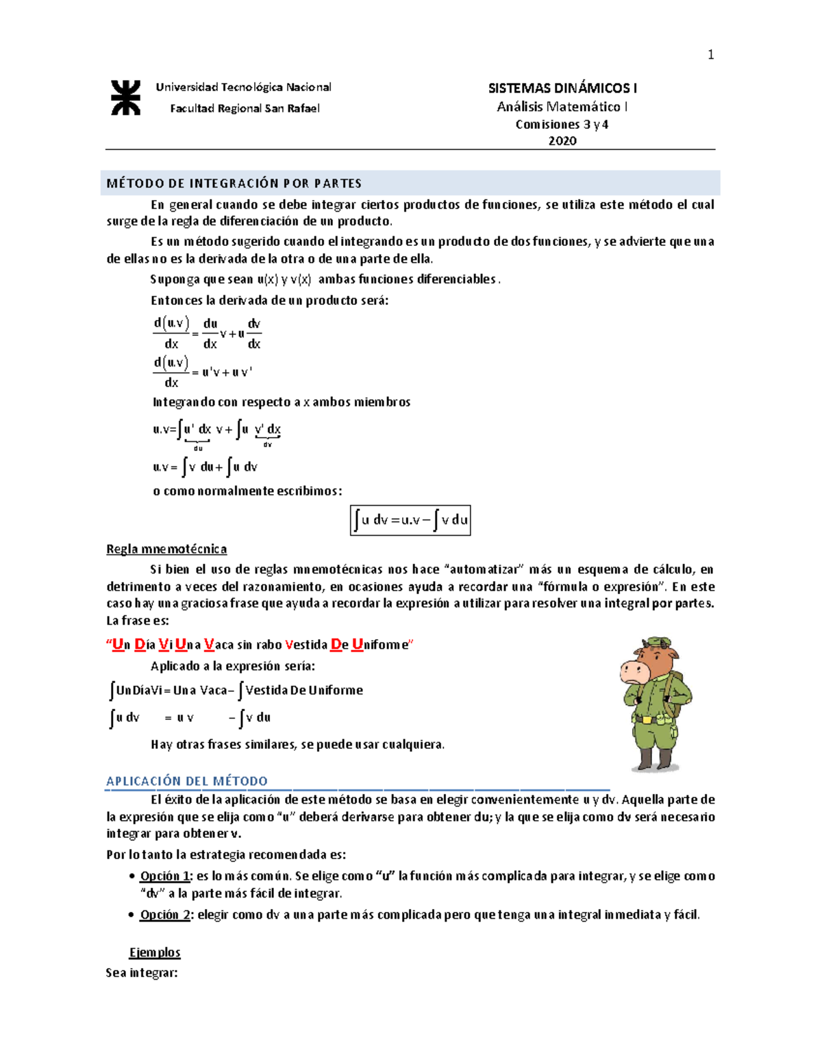 Integrales por partesy fracciones simples 2020 - Universidad ...