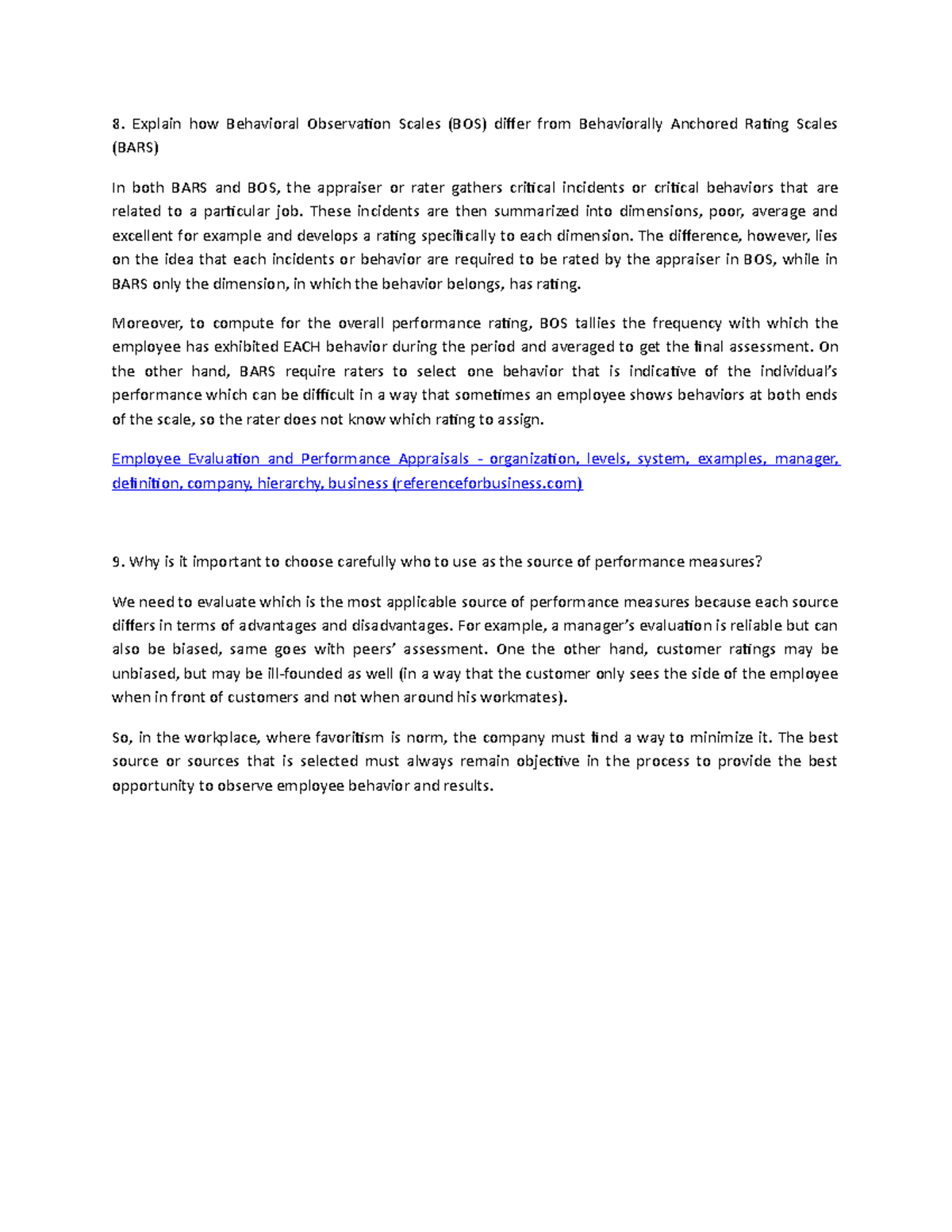 Questions 8 and 9 - Lecture notes 8-9 - Explain how Behavioral ...