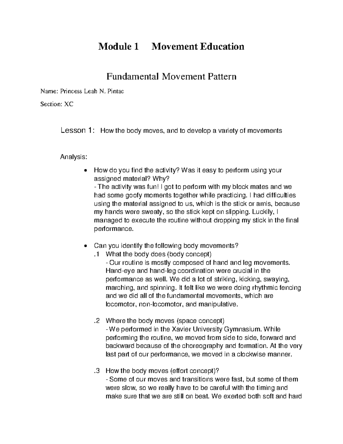 Pintac Lesson-1-Movement-Education - Module 1 Movement Education ...