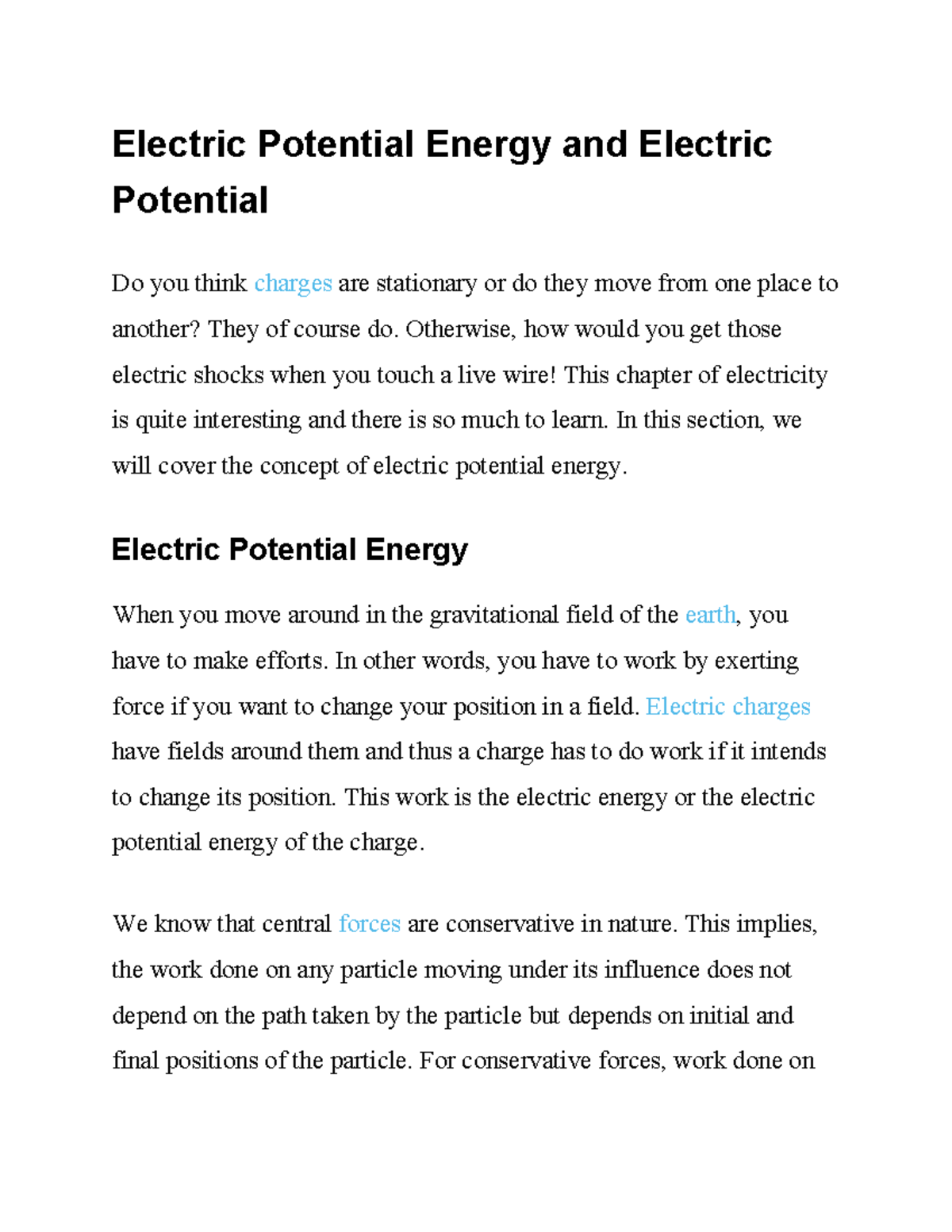 Waterpoweringchapter 14 Electric Potential Energy And Electric waterpoweringchapter-14-electric-potential-energy-and-electric