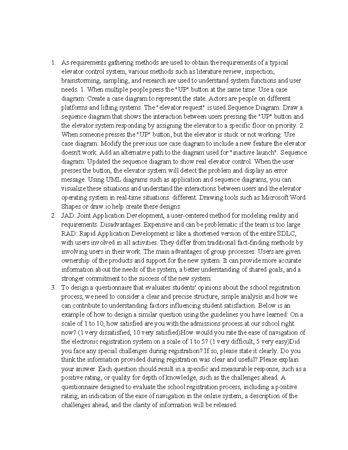 Projects ch1 Jones - The document details which project it is for. - As requirements gathering ...