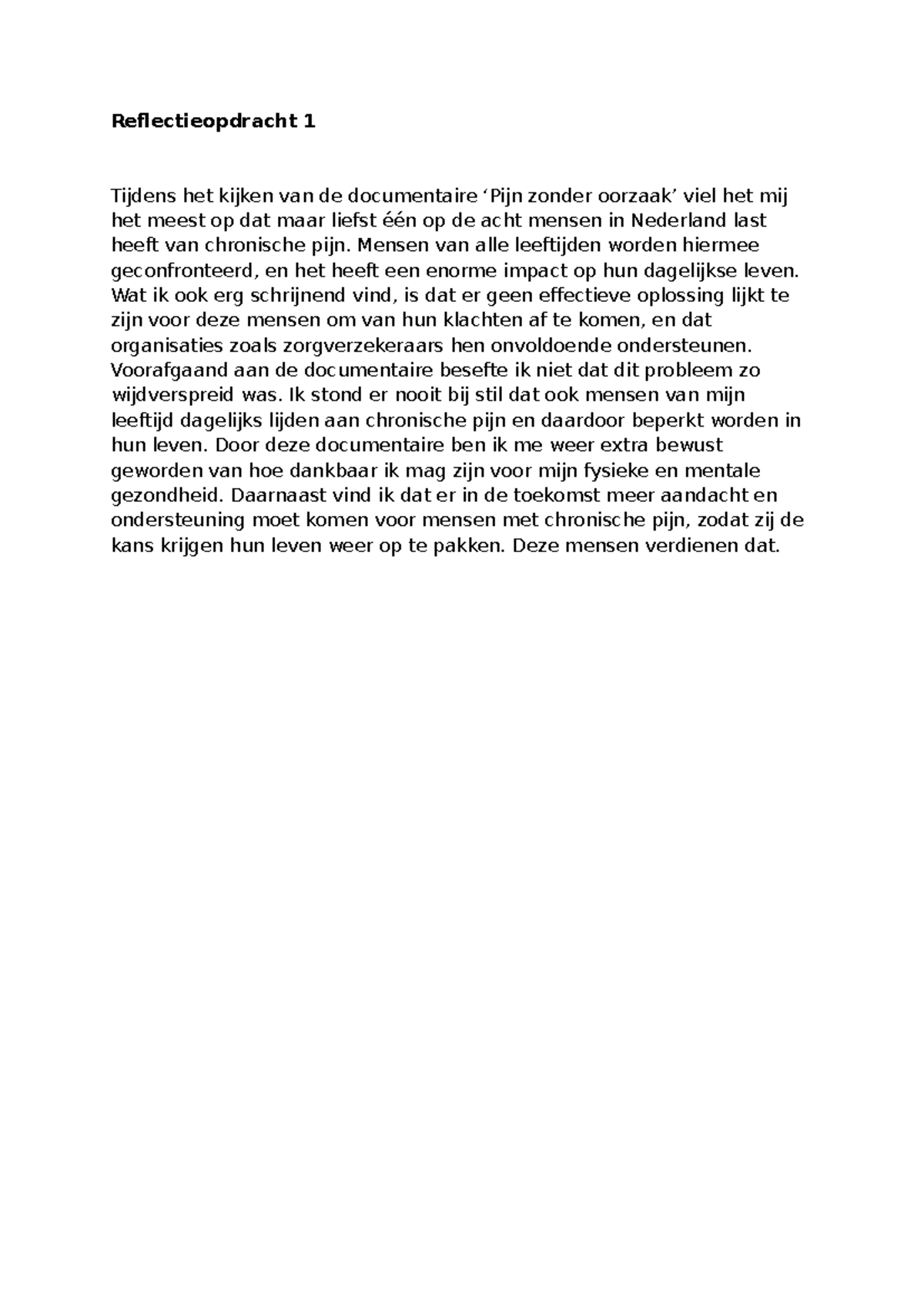 Reflectieopdracht 1 - reflectie - Reflectieopdracht 1 Tijdens het ...