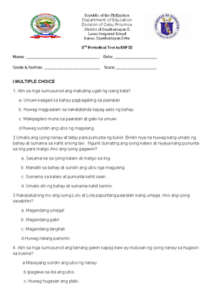 Grade 3 COT DLP Q4 Science - Daily Lesson Log SCHOOL: GABALDON ELEMENTARY SCHOOL Grade: THREE ...