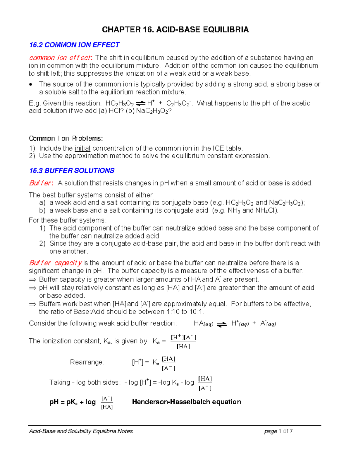 16notes - GENERAL CHEMISTRY 2: NOTES, PRACTICE, - CHEM 206 - Concordia ...
