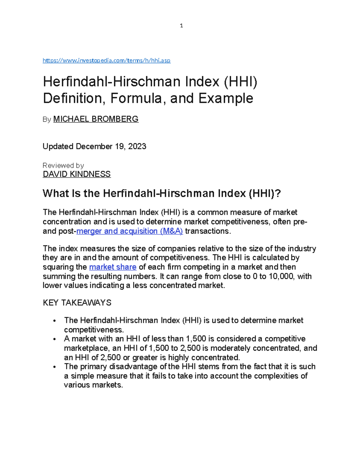 What Is the Herfindahl-Hirschman Index HHI - investopedia/terms/h/hhi ...