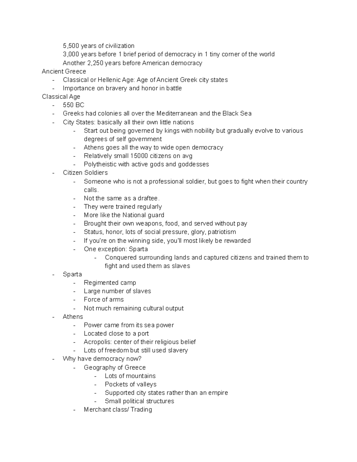 HIST 150 Day 2 the Greeks - 5,500 years of civilization 3,000 years ...