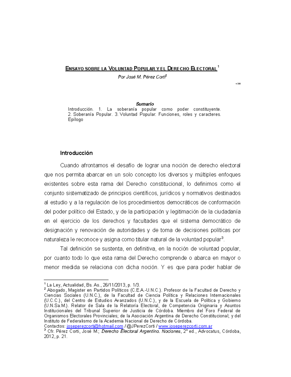 Ensayo sobre la Voluntad Popular y el De - ENSAYO SOBRE LA VOLUNTAD ...