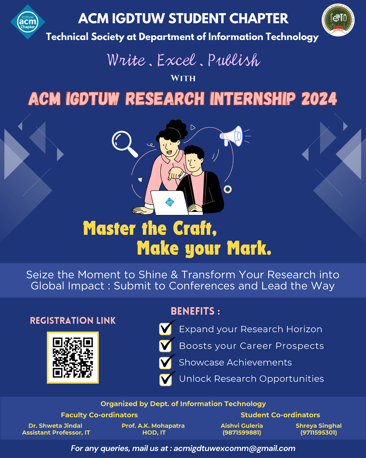 ACM Research Internship 2024 Poster - ACM IGDTUW STUDENT CHAPTER ...