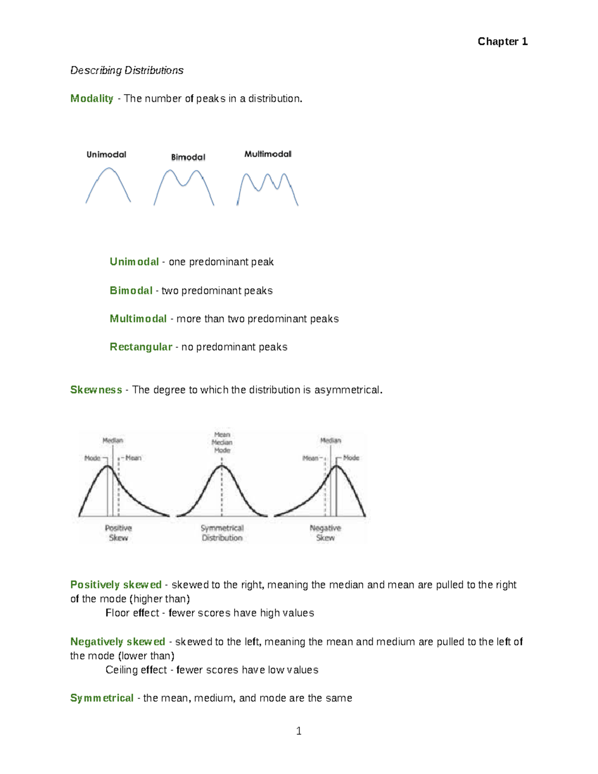 Chapter 1 Behavioral Statistics - Google Docs - Describing ...