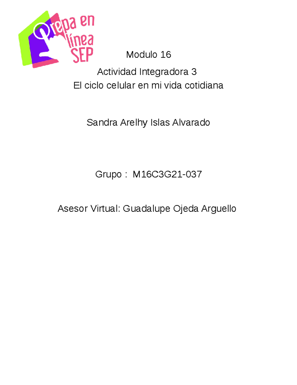 Islas Alvarado Sandra M16S2AI3 - Modulo 16 Actividad Integradora 3 El ...