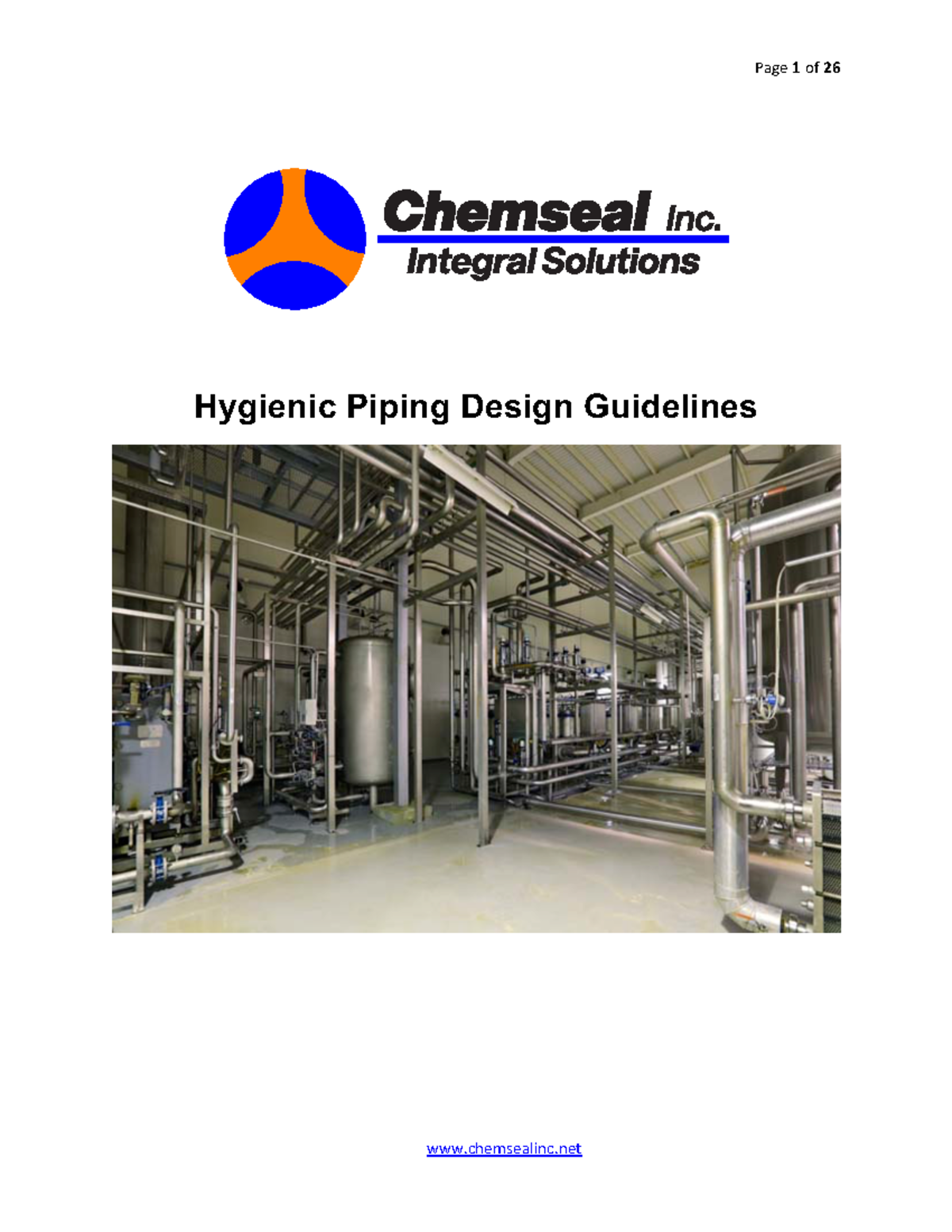 Hygienic Piping Design Guidelines - Hygienic Piping Design Guidelines ...