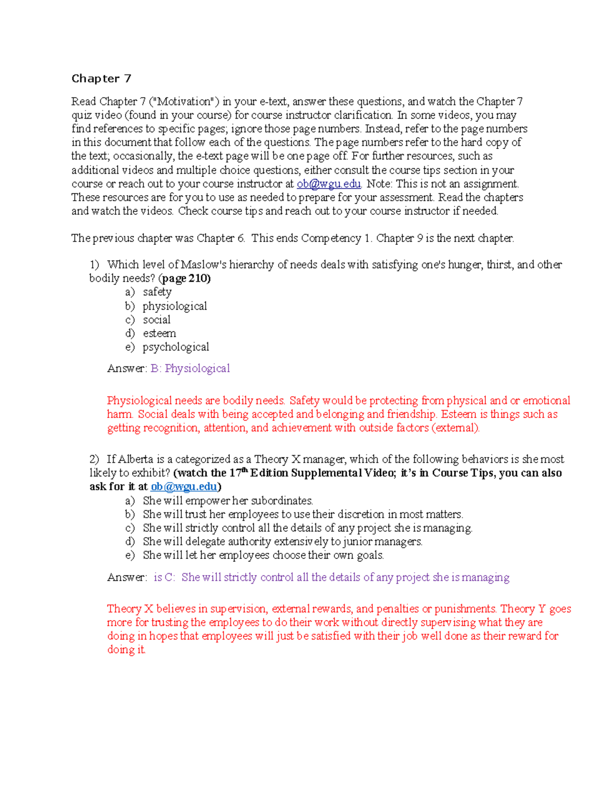 Chapter 7 questions - C715 - WGU - Studocu