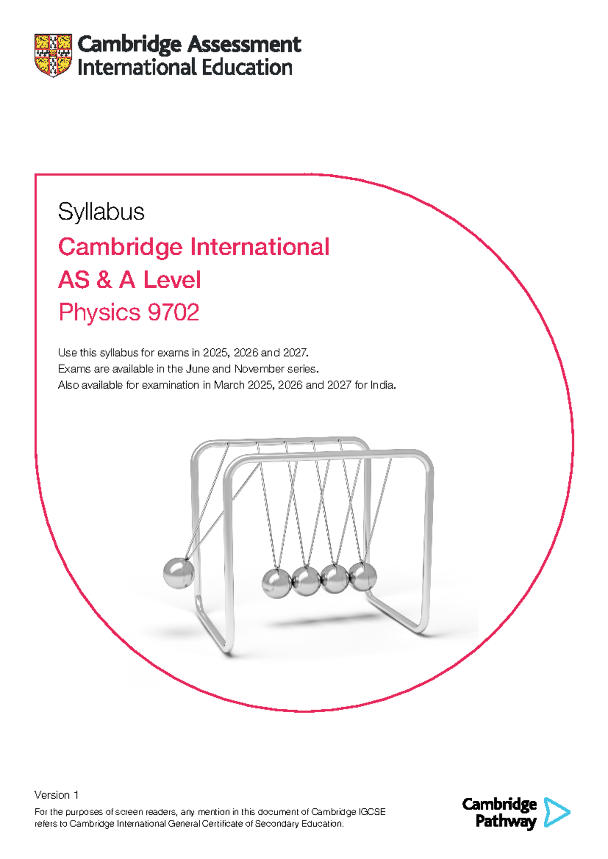 Physics 2025-2027 A-level Syllabus - Syllabus Cambridge International ...