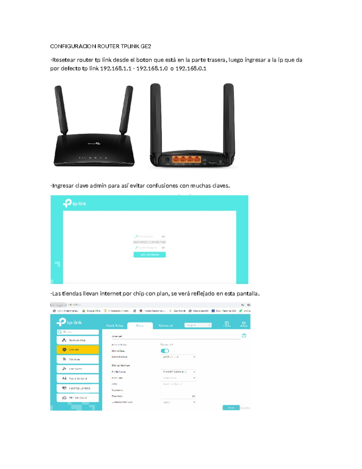 1- Configuracion Router GE2 TP LINK - CONFIGURACION ROUTER TPLINK GE ...