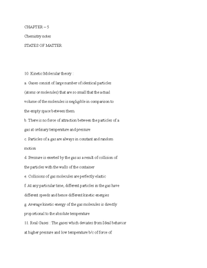 Chapter – 5 Chem notes pt 3 - CHAPTER – 5 Chemistry notes STATES OF ...