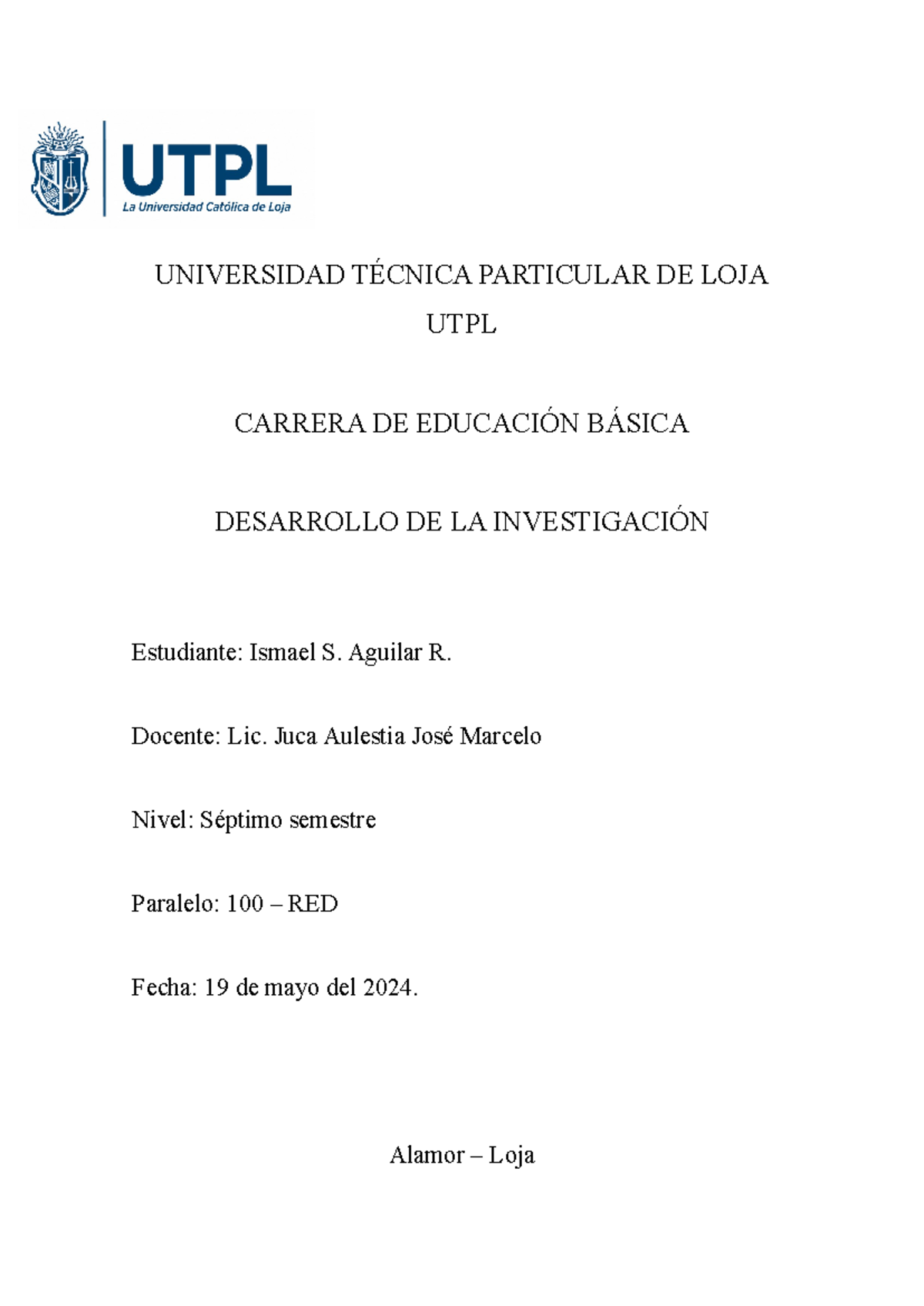 LOG de investigación - Lenguaje y Literatura - UNIVERSIDAD TÉCNICA ...