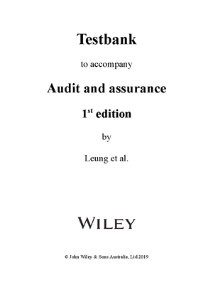 Auditing - AF304 - USP - Studocu