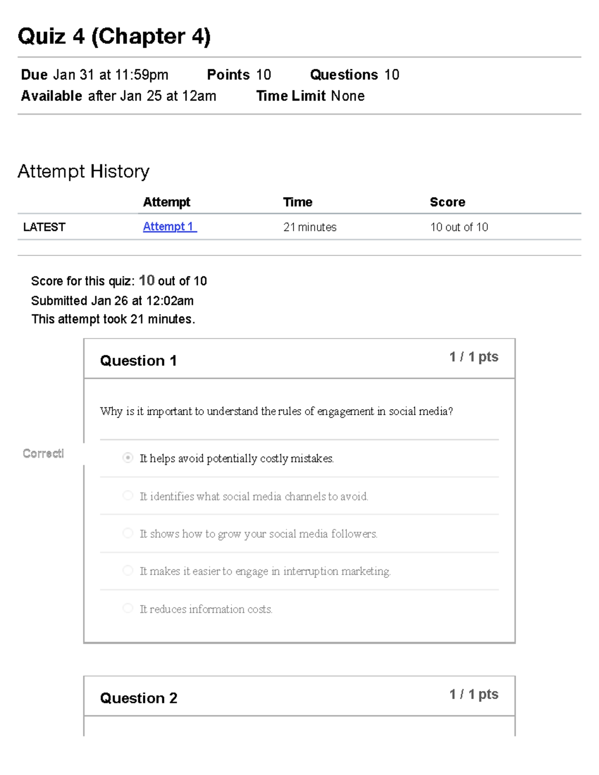 Quiz 4 (Chapter 4): MAR4233 U01 1211 - Quiz 4 (Chapter 4) Due Jan 31 at ...