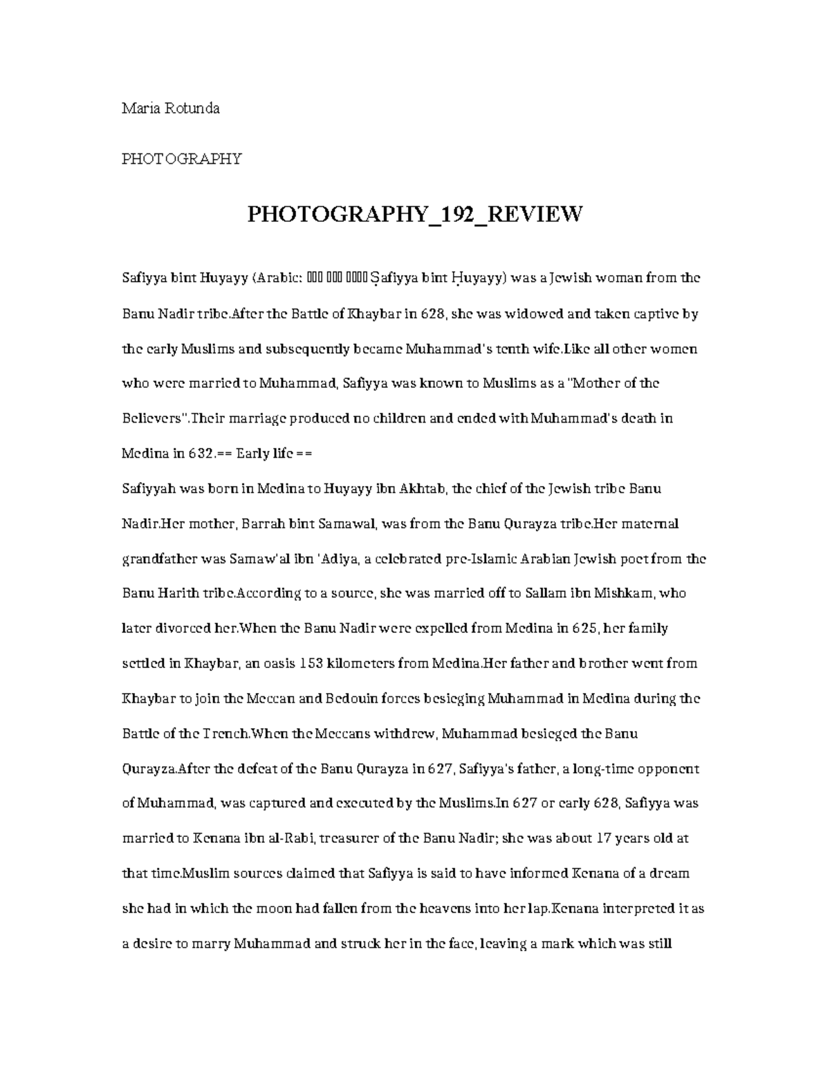Photography 192 Review - Maria Rotunda PHOTOGRAPHY PHOTOGRAPHY_192 ...