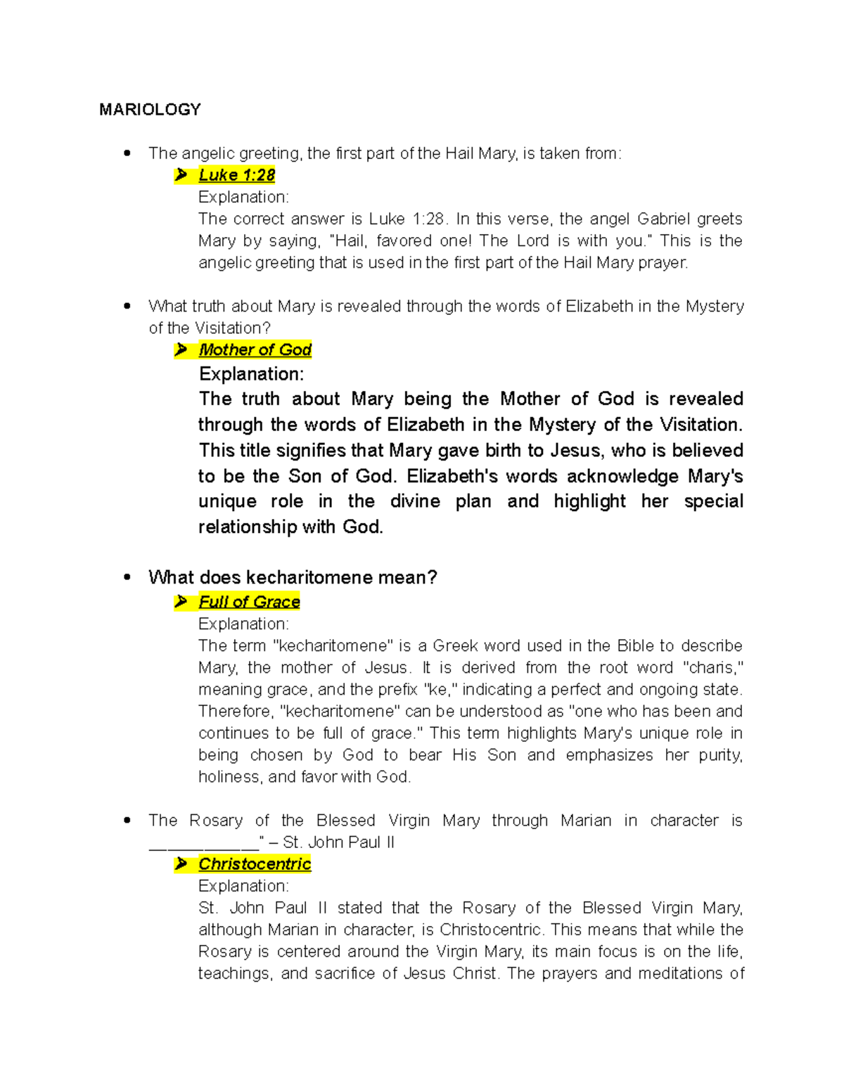 Mariology - eee - MARIOLOGY The angelic greeting, the first part of the ...