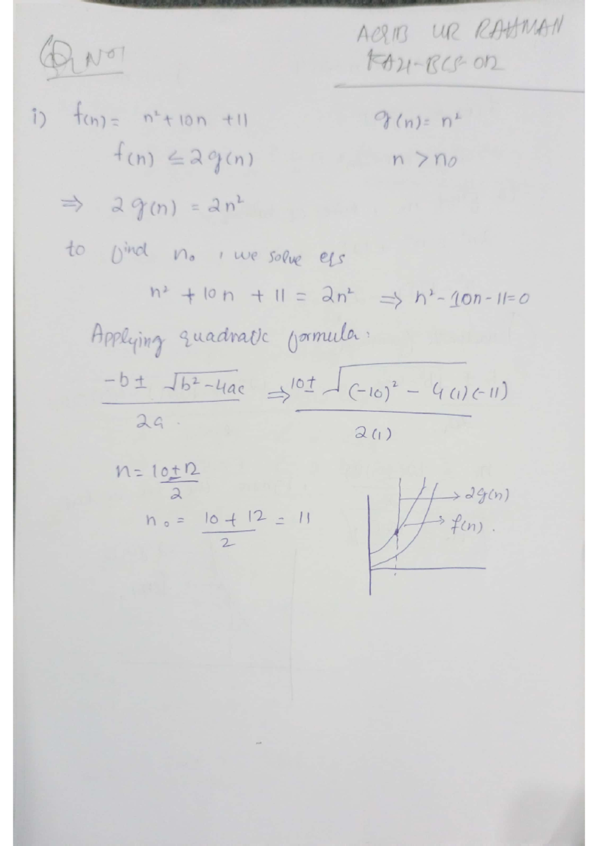 DAA assignment 1, FA21-BCS-012 - Data Communication Networks - Studocu
