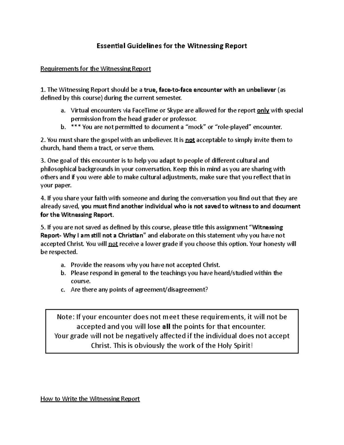 Witnessing Report Essential Guidelines-2 - Essential Guidelines for the ...