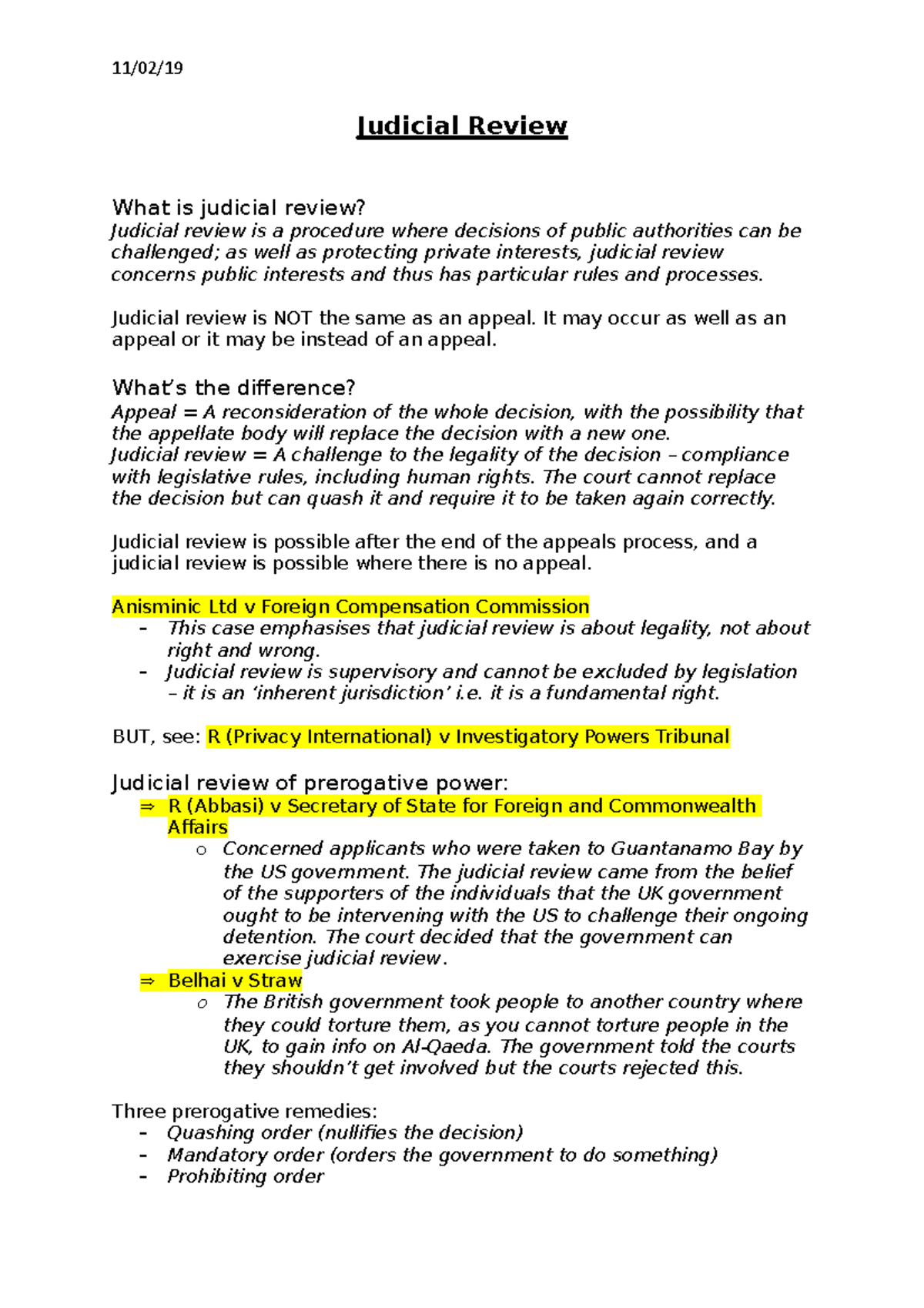 Judicial Review - Chloe Wallace - Judicial Review What is judicial ...