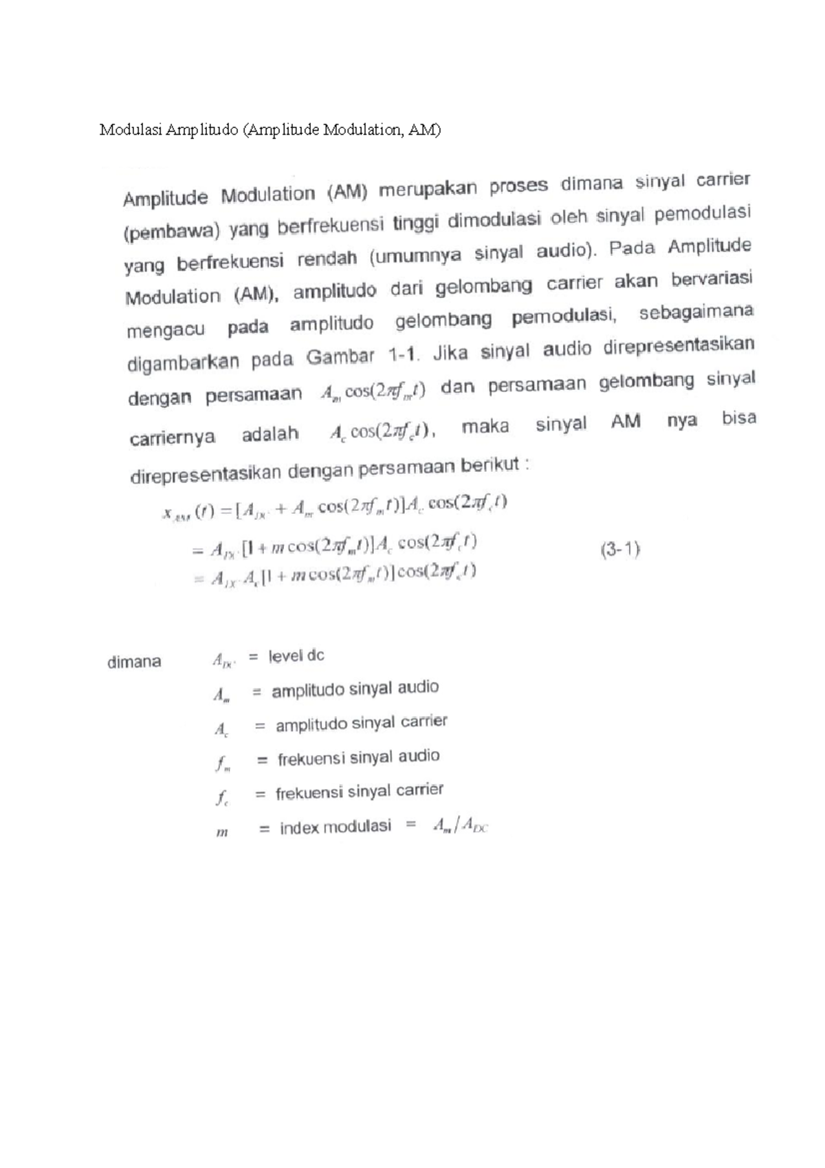 Referensi AM - reference amplitude modulation - Modulasi Amplitudo ...