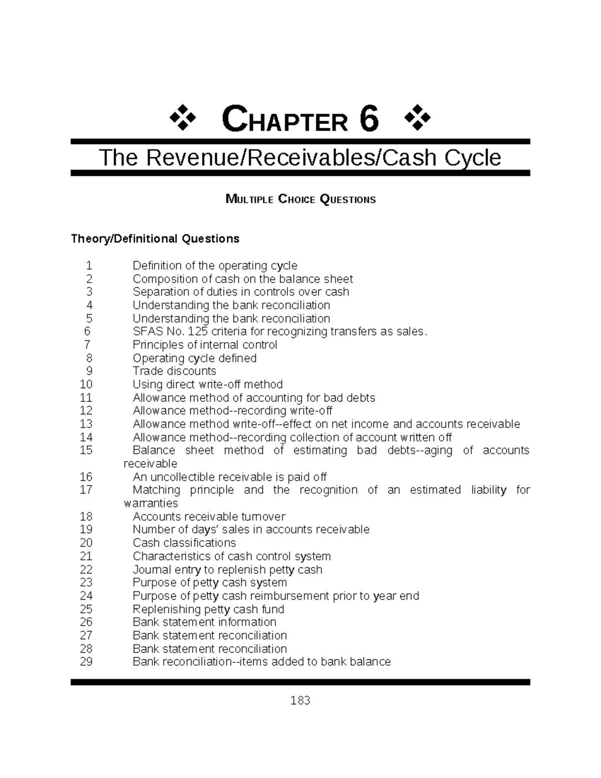 Tbch06 - Practice Problems - CHAPTER 6 The Revenue/Receivables/Cash ...