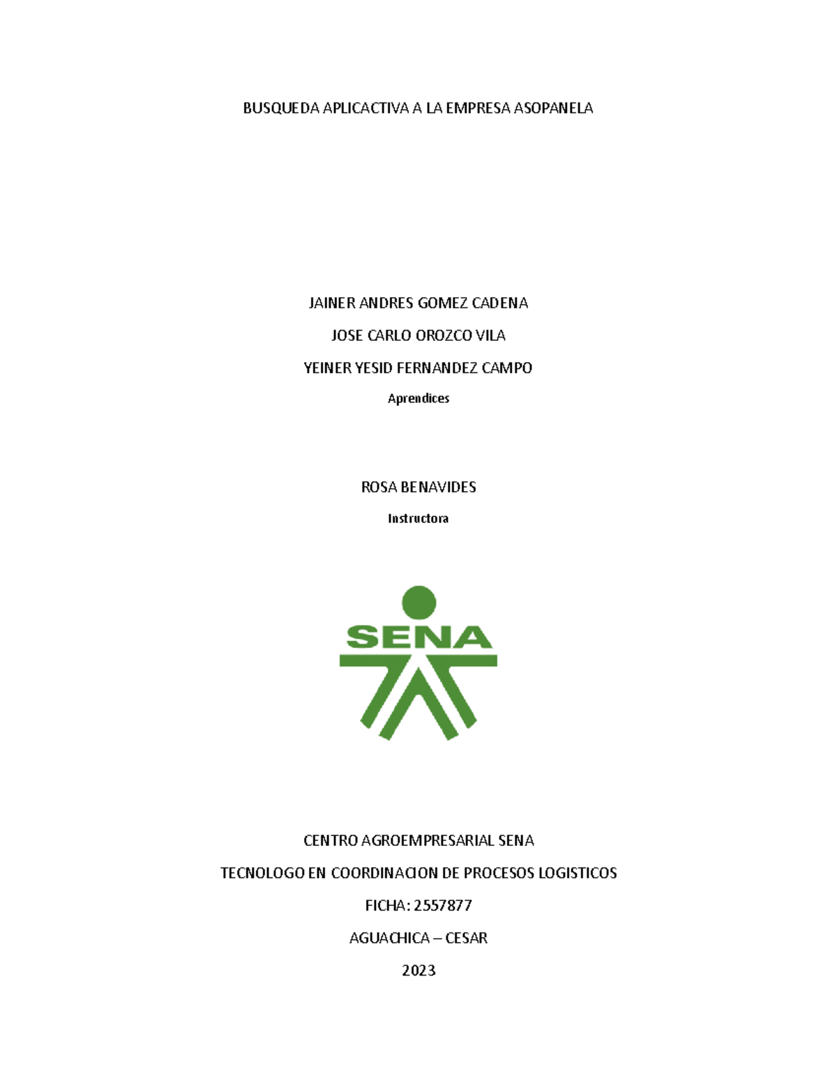 Busqueda Aplicactiva A LA Empresa Asopanela 1 - BUSQUEDA APLICACTIVA A ...