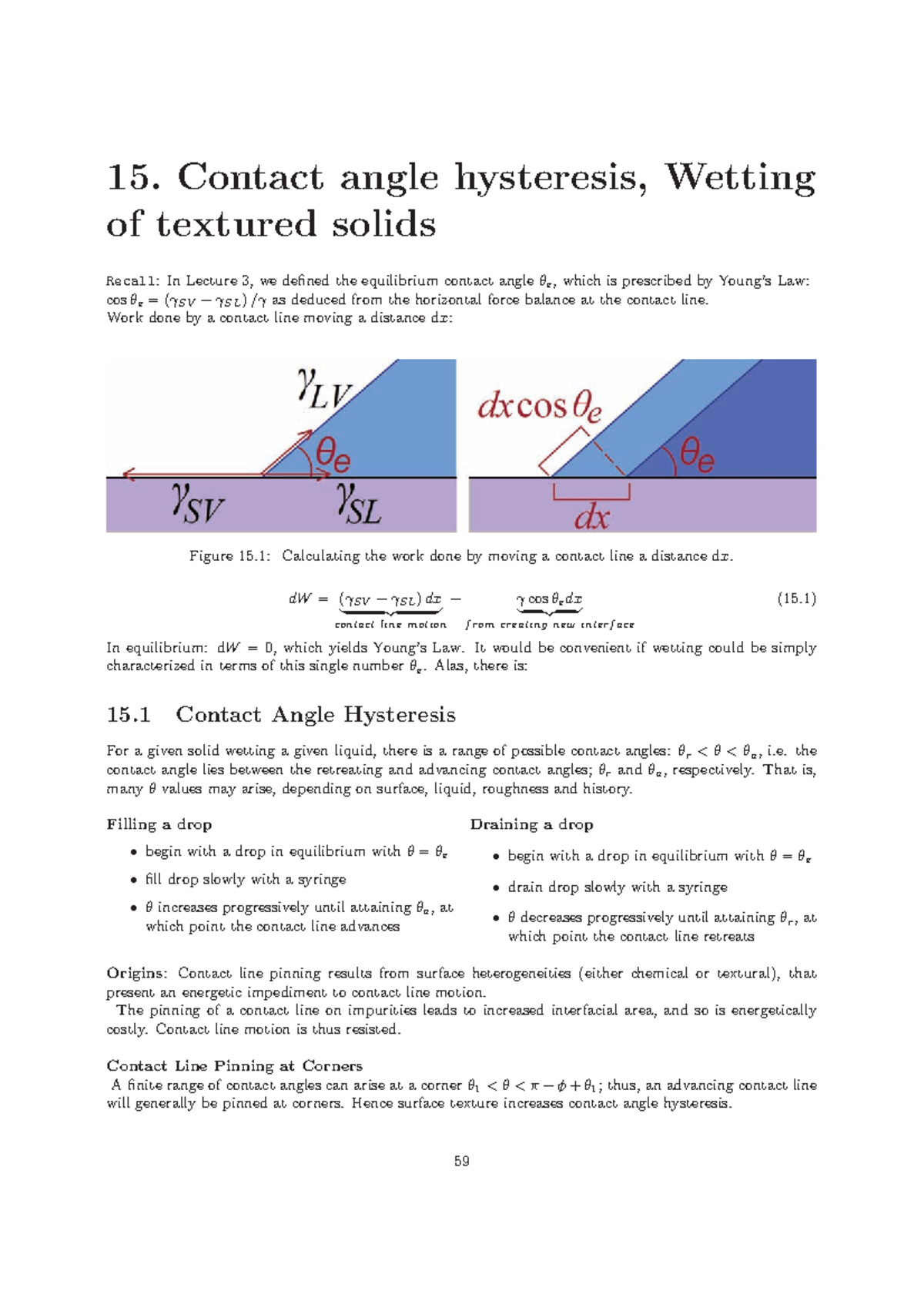 Contact Angle Hysteresis, Wetting of Textured Solids (PDF) - 15 ...