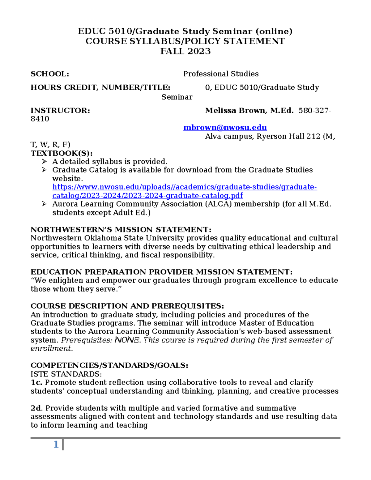 EDUC 5010 -Brown-Graduate Study Seminar-FA 2023 - EDUC 5010/Graduate ...