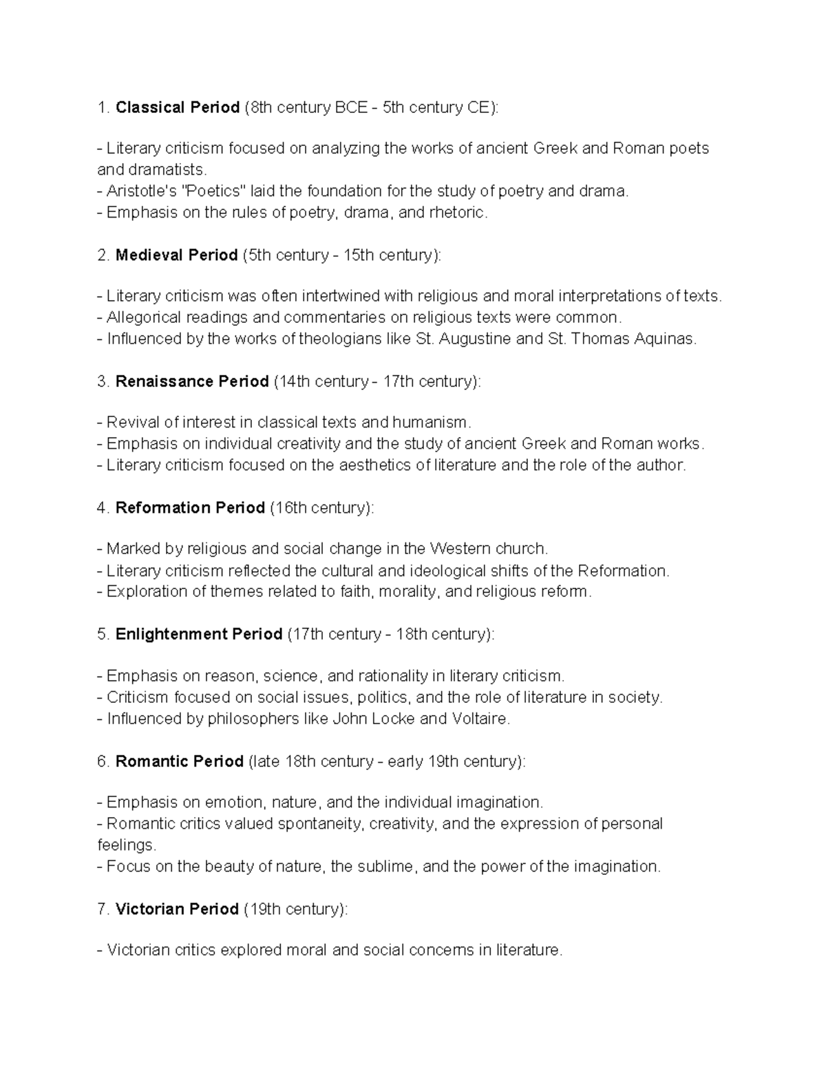 Literary Periods - Classical Period (8th century BCE - 5th century CE ...