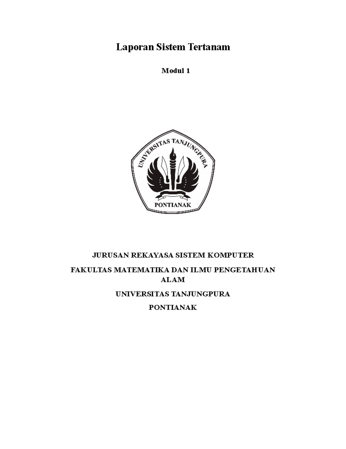 Sistem Tertanam modul 1 - Laporan Sistem Tertanam Modul 1 JURUSAN ...