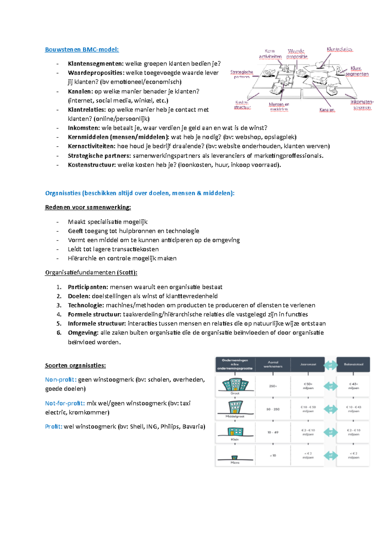 Business management sv - Bouwstenen BMC-model: Klantensegmenten: welke ...