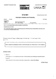 STA1501 - Unisa - Descriptive Statistics and Probability - Studocu