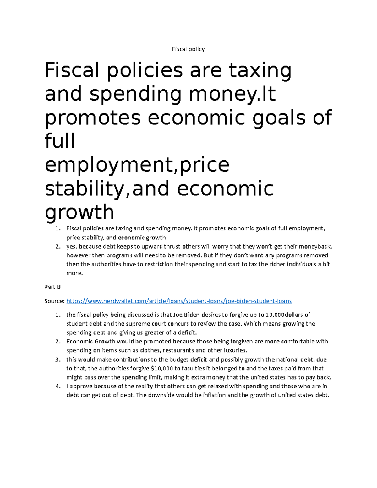 303 Fiscal policy - Fiscal policy Fiscal policies are taxing and ...