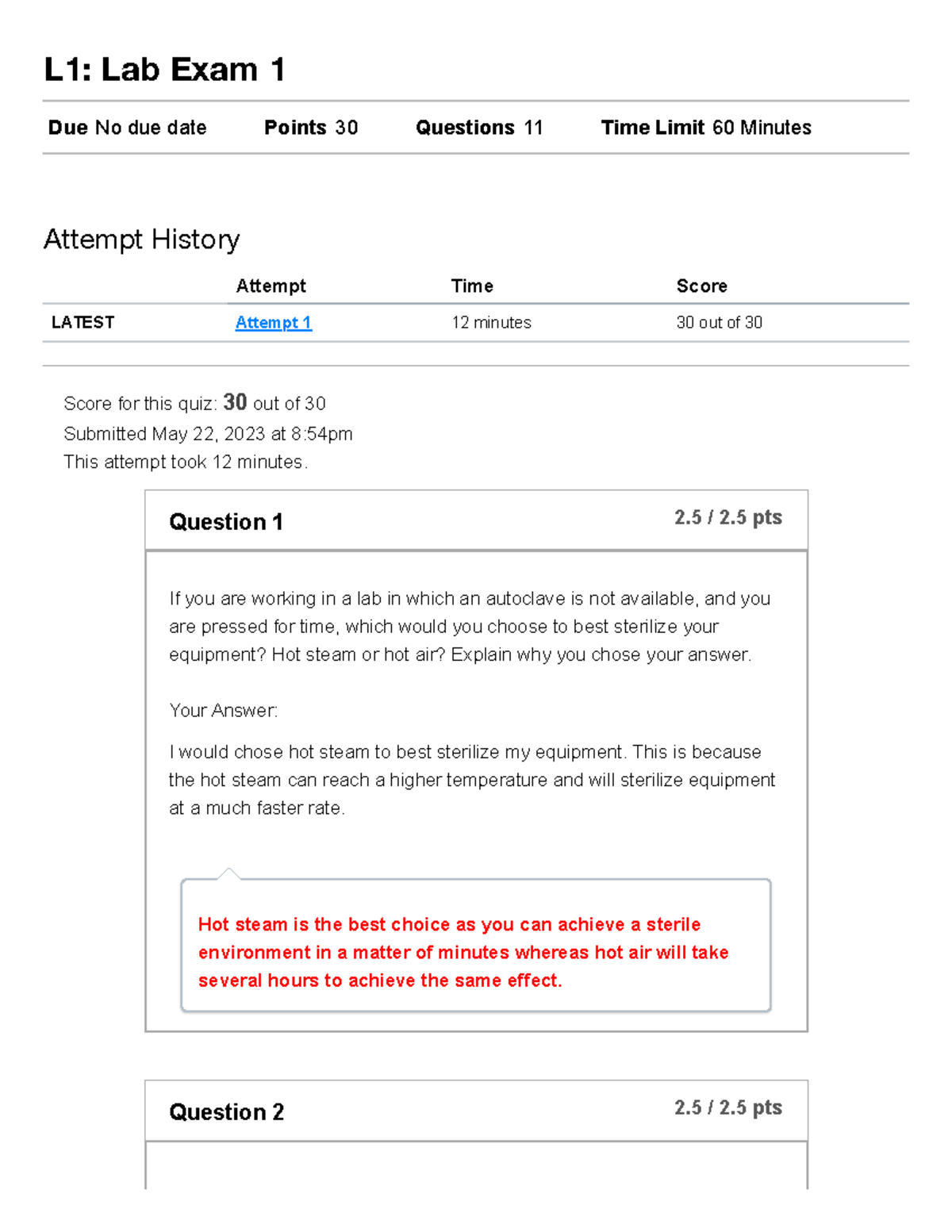 Lab exam 1 micro - lab exam 1 - L1: Lab Exam 1 Due No due date Points ...