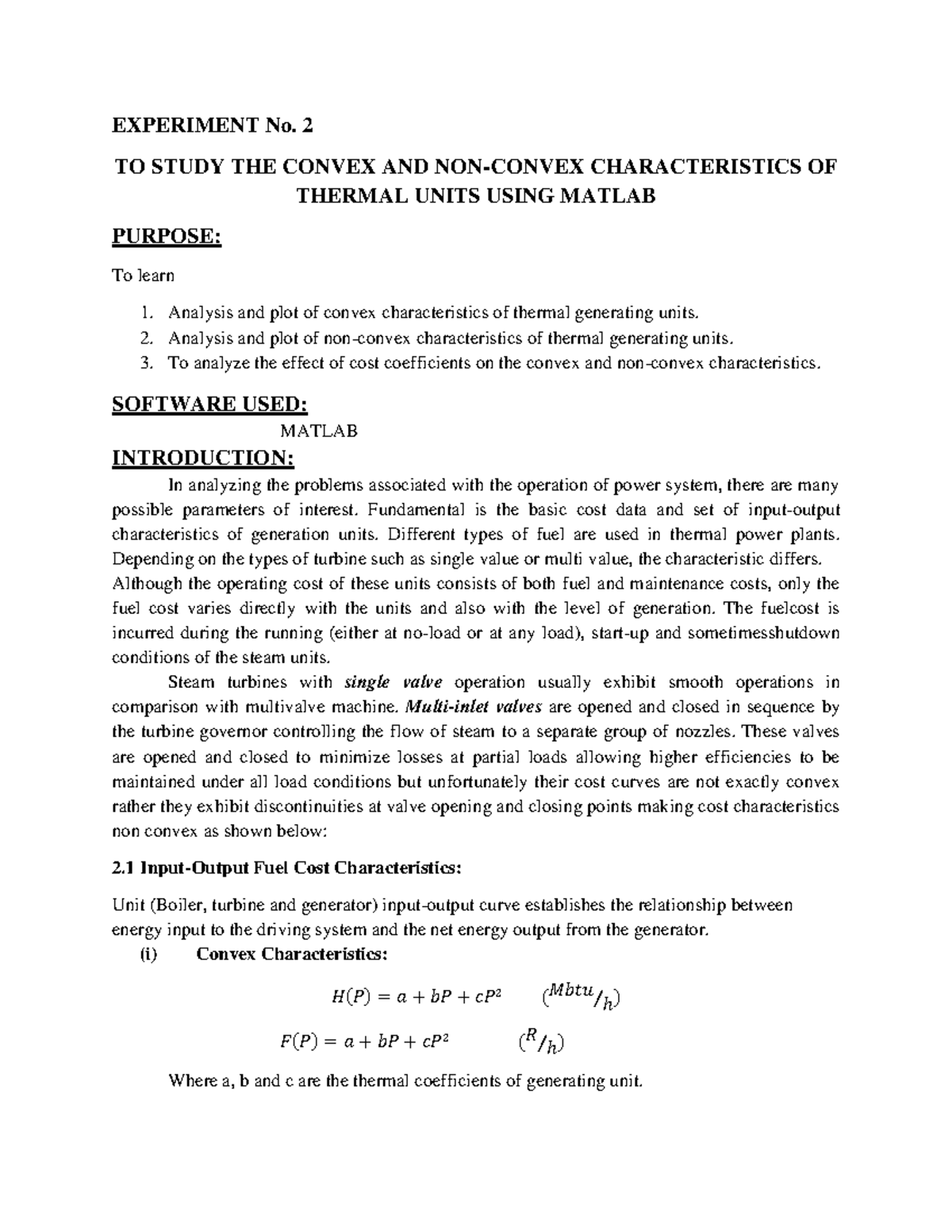 Experiment No 2 - report - EXPERIMENT No. 2 TO STUDY THE CONVEX AND NON ...